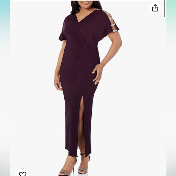 Alex Evenings | Dresses | Alex Evenings Womens Plus 8 Eggplant Long ...